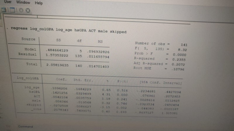 Use the command “describe” in STATA first to make | Chegg.com