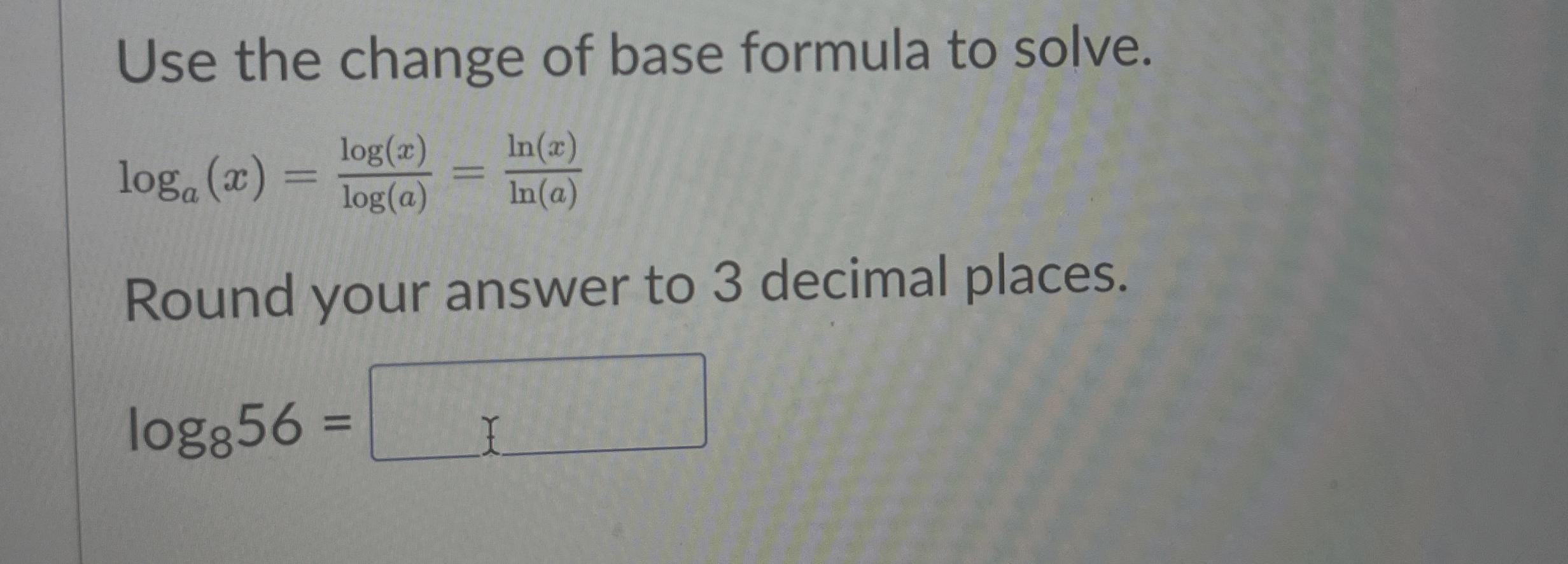 Solved Convert to exponential form.log1575=xUse the change | Chegg.com