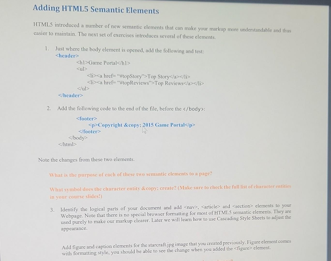 Solved Download the GamePortalSite.zip archive provided for | Chegg.com
