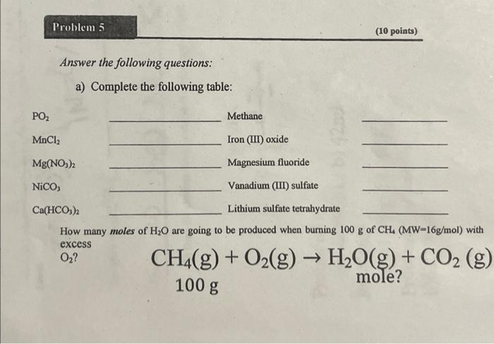 Solved Answer the following questions: a) Complete the | Chegg.com