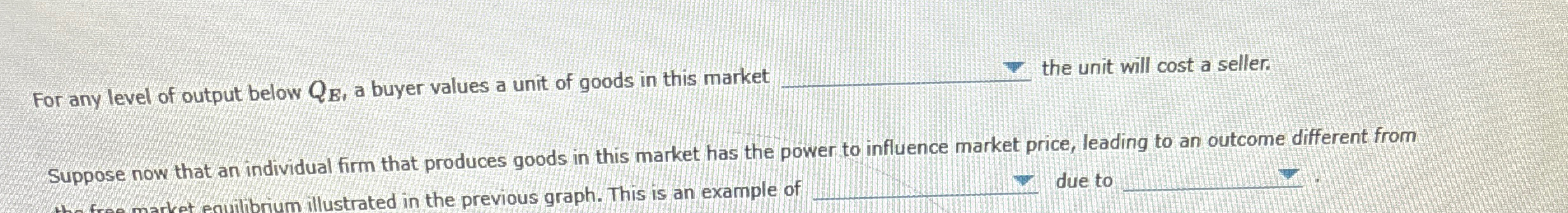 Solved For any level of output below QE, ﻿a buyer values a | Chegg.com