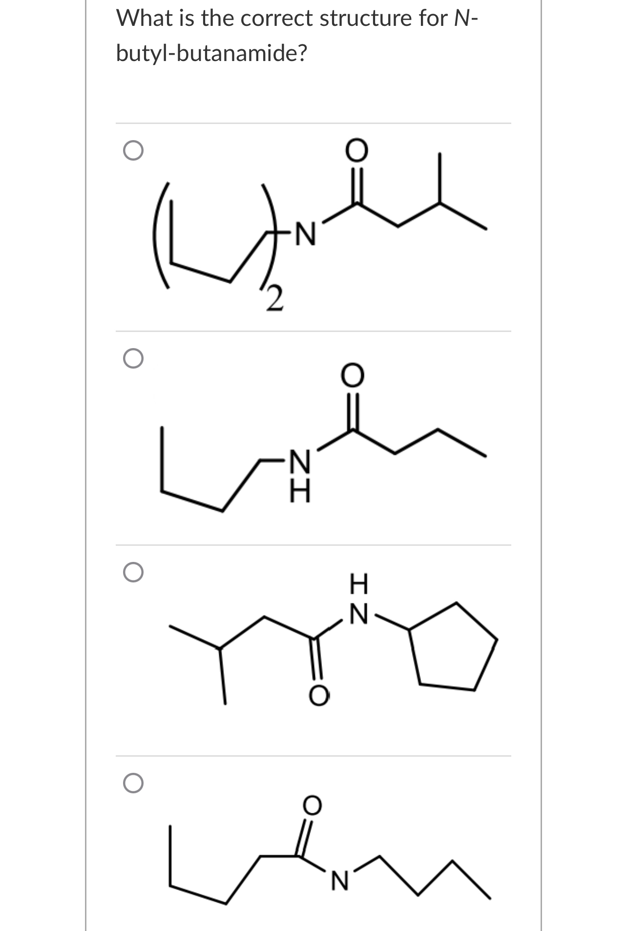 Solved What is the correct structure for N | Chegg.com