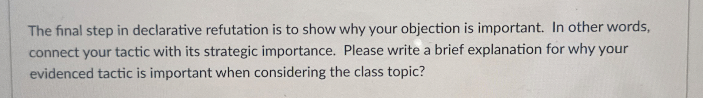Solved The final step in declarative refutation is to show | Chegg.com