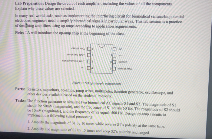 Solved Lab Preparation: Design the circuit of each | Chegg.com
