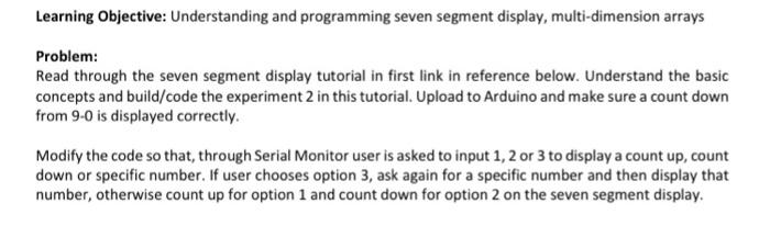 Learning Objective Understanding And Programming