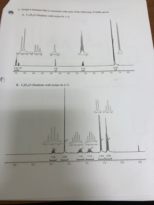 Solved 4. Assign a structure that is consistent with each of | Chegg.com