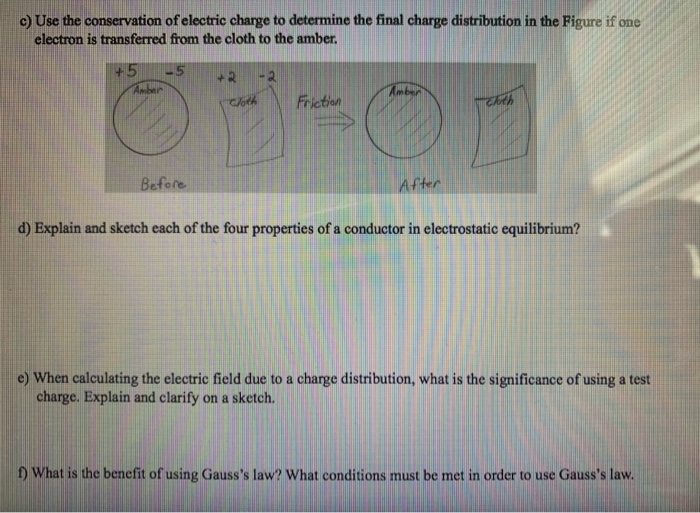 Solved c) Use the conservation of electric charge to | Chegg.com