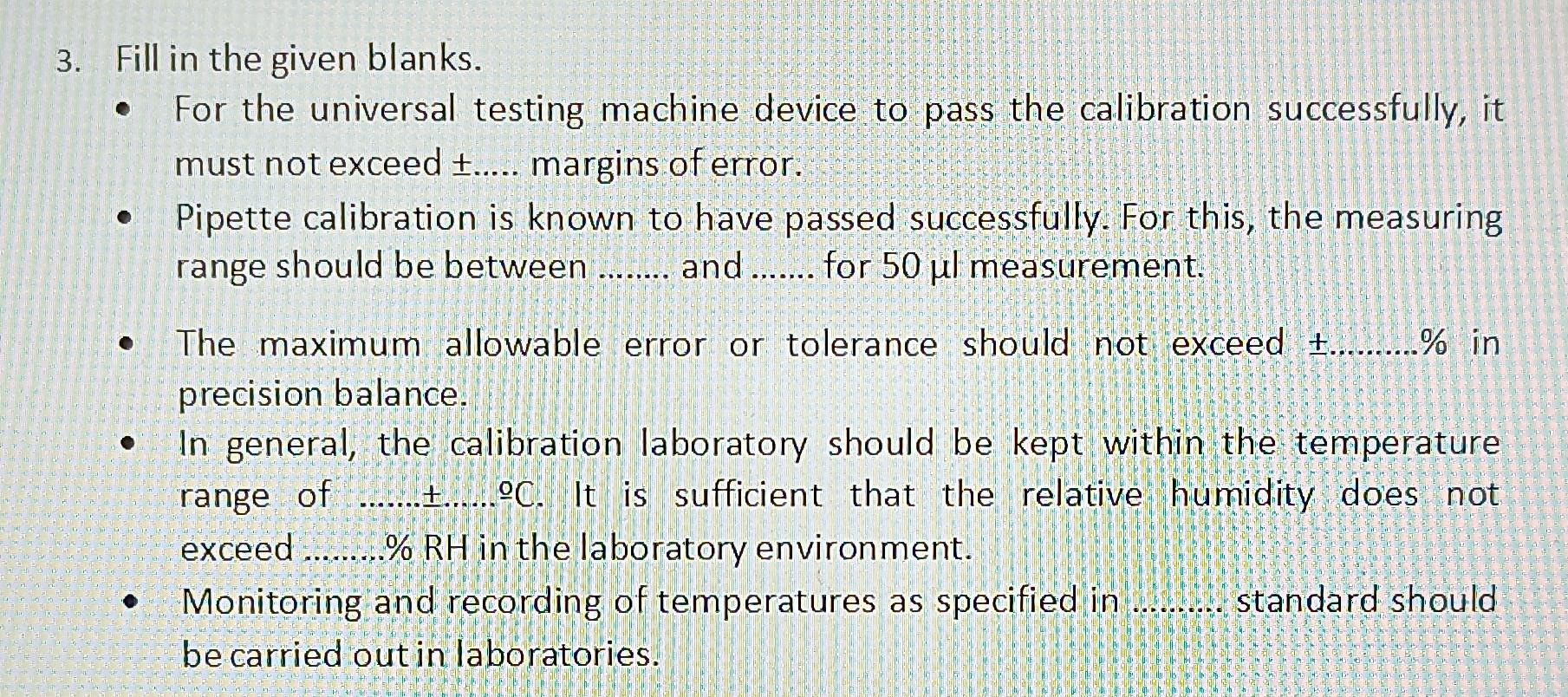 Solved 3.Fill in the given blanks. For the universal | Chegg.com