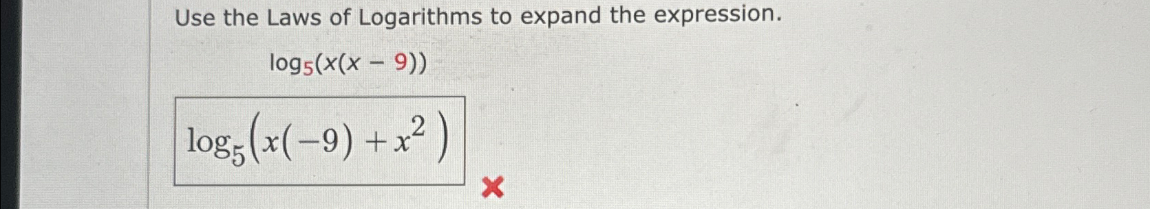 Solved Use the Laws of Logarithms to expand the | Chegg.com