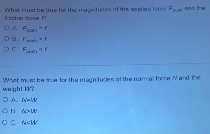 Solved Questions 14 and 15 refer to a person pushing a box | Chegg.com