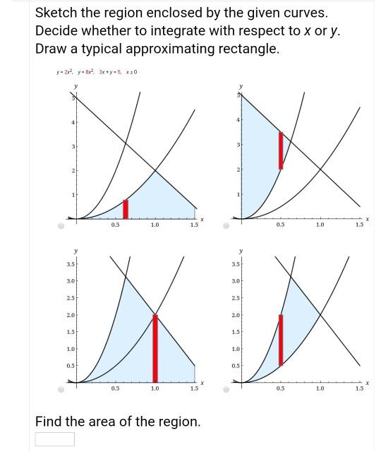 Solved Sketch the region enclosed by the given curves. | Chegg.com