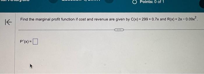 Solved Find the marginal profit function if cost and revenue | Chegg.com