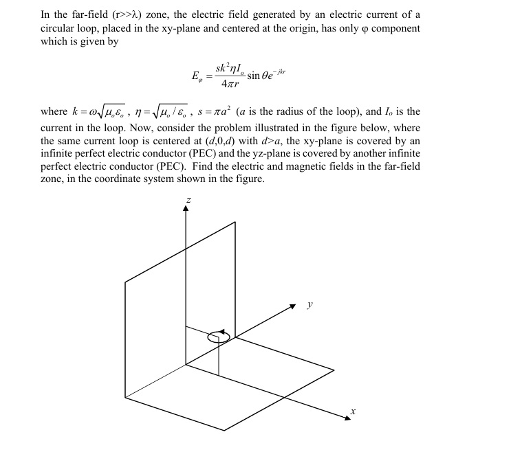 Solved in ﻿the far field>>λ ﻿zone, the electric field | Chegg.com