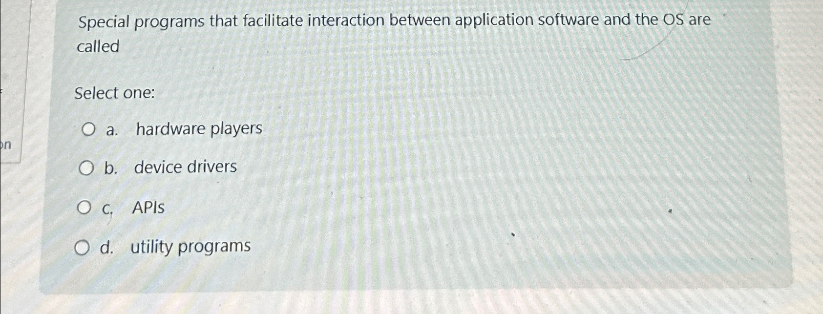 Solved Special programs that facilitate interaction between | Chegg.com