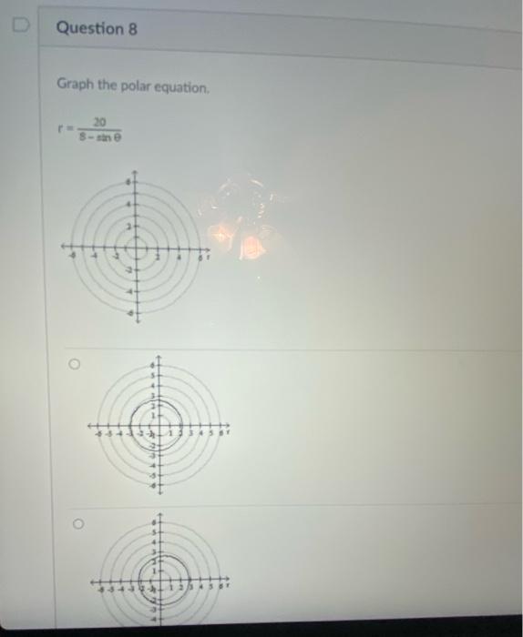 Solved Graph the polar equation. r=8−sinθ20Question 9 | Chegg.com