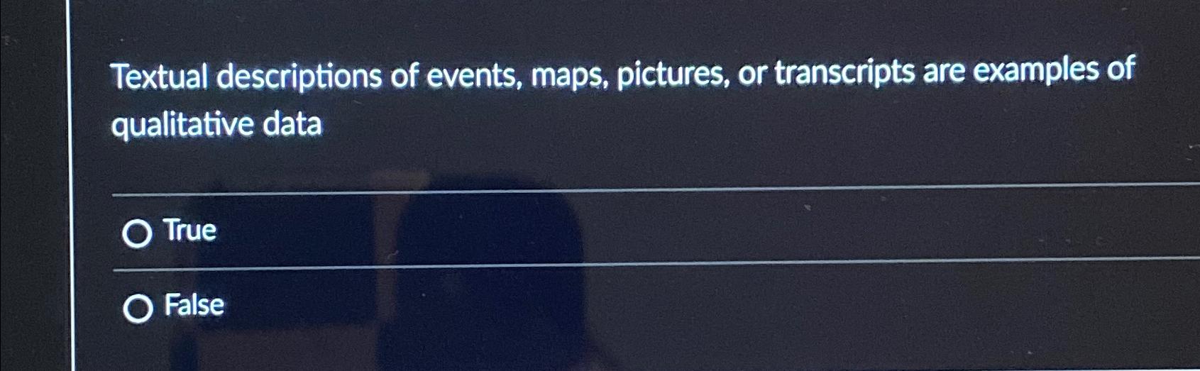Solved Textual descriptions of events, maps, pictures, or | Chegg.com