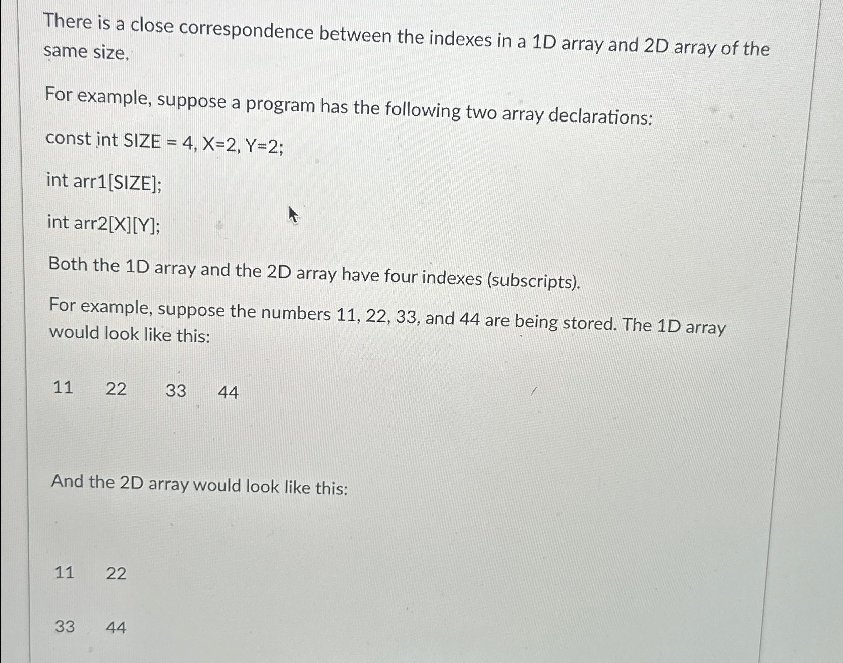Solved There is a close correspondence between the indexes | Chegg.com