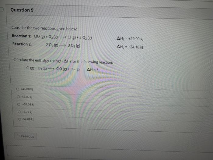 Solved Consider the two reactions given below: Reaction 1: | Chegg.com