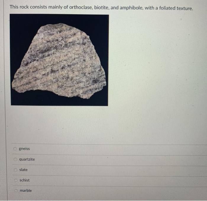 Solved This rock is mafic and aphanitic peridotite gabbro | Chegg.com