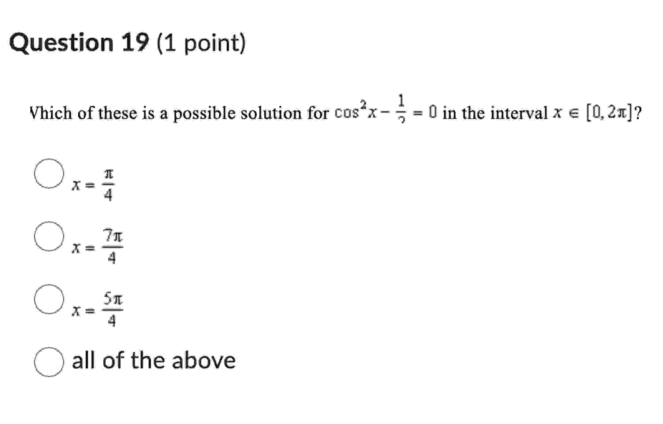 Solved Question 19 1 ﻿pointwhich Of These Is A Possible 