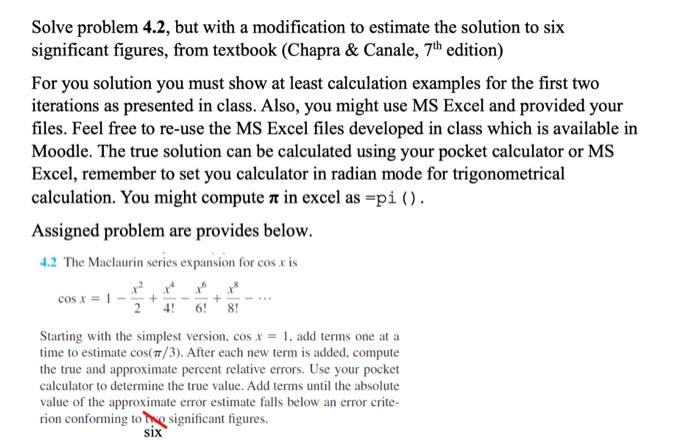 Solved Solve problem 4.2, but with a modification to | Chegg.com