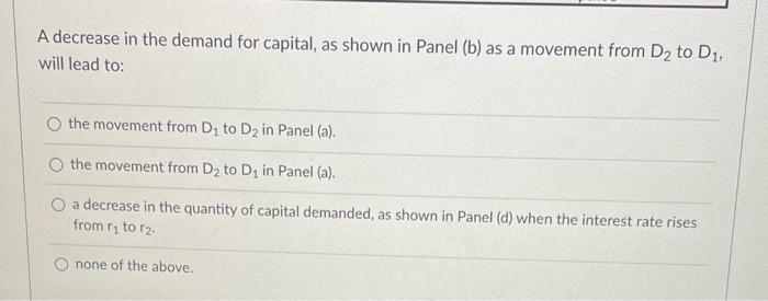 Solved Exhibit: Loanable Funds and Capital MarketsA decrease | Chegg.com