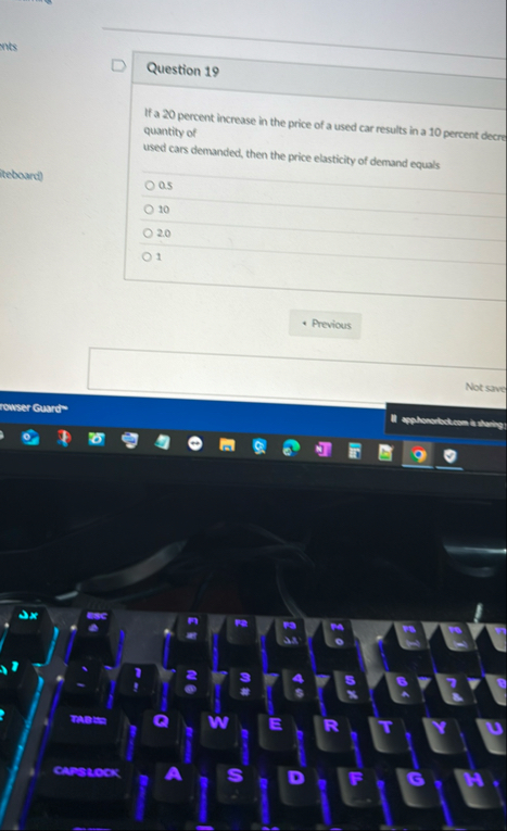 Solved Question 19If a 20 percent increase in the price of | Chegg.com Solved Question 19If a 20 percent increase in the price of | Chegg.com
