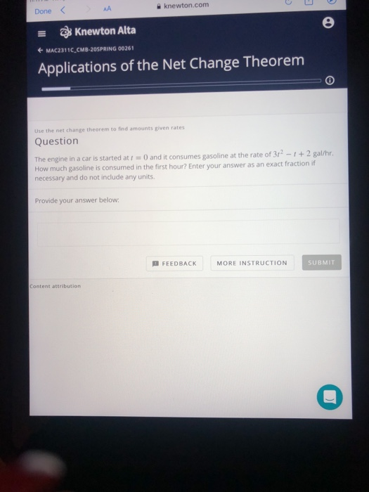 Solved knewton.com Done