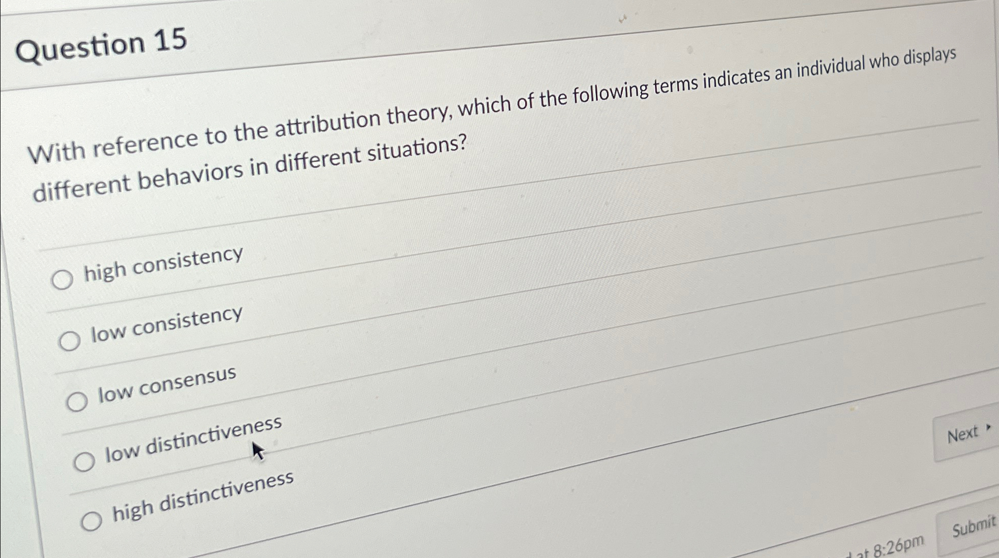 Solved Question 15With reference to the attribution theory, | Chegg.com