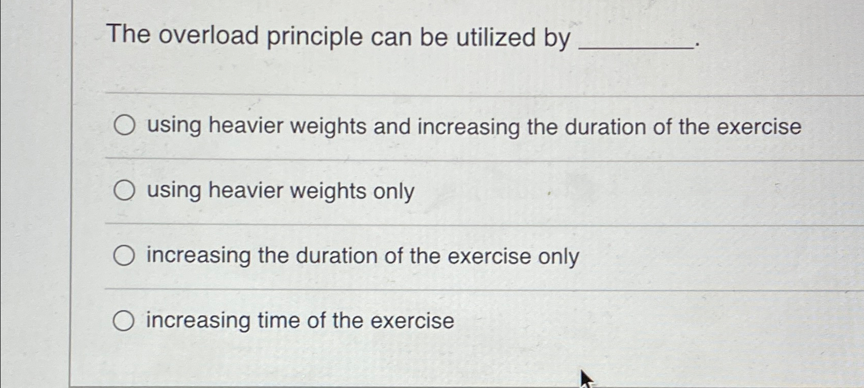 Solved The overload principle can be utilized byusing | Chegg.com