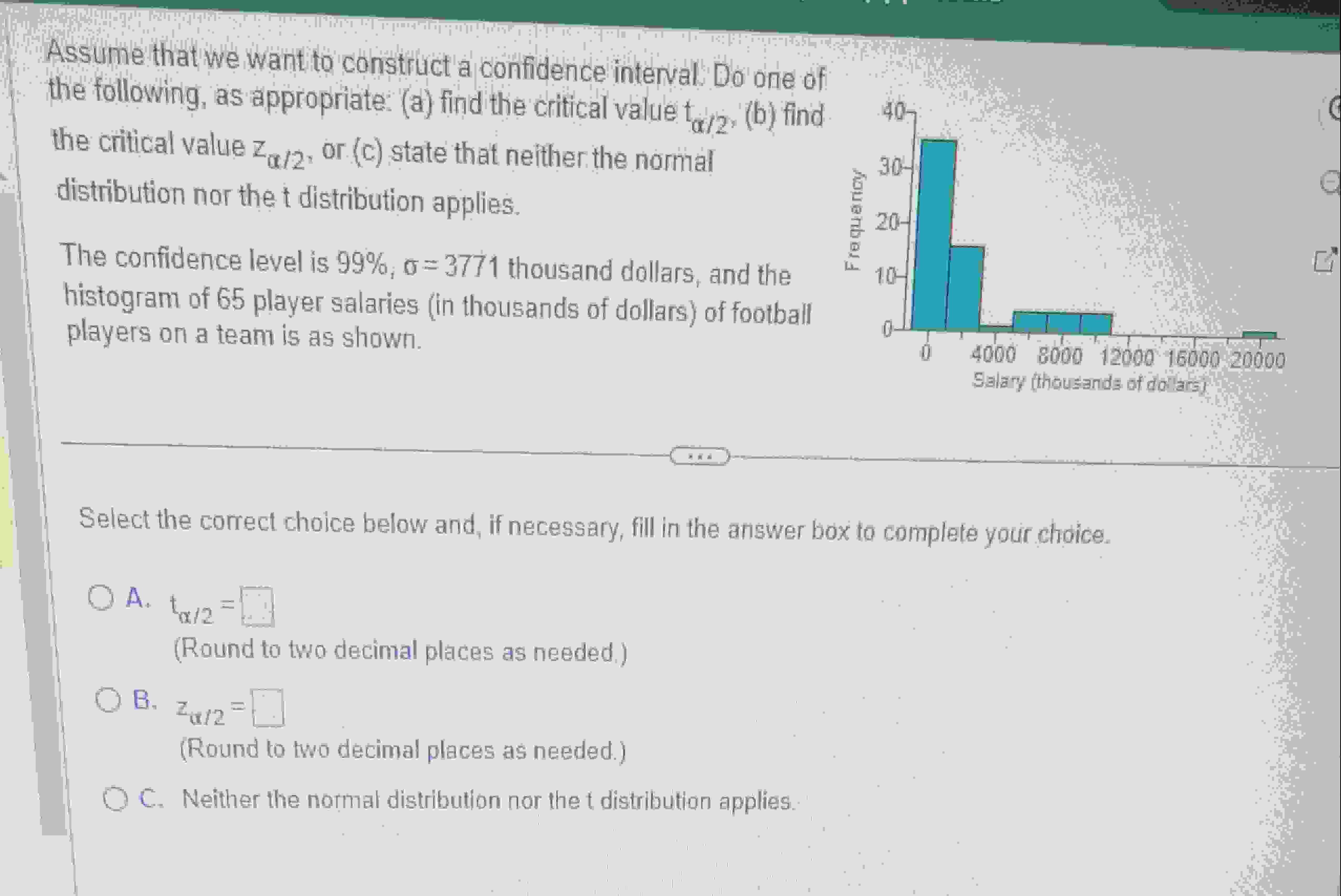 Solved Assume that we want to construct a confidence | Chegg.com