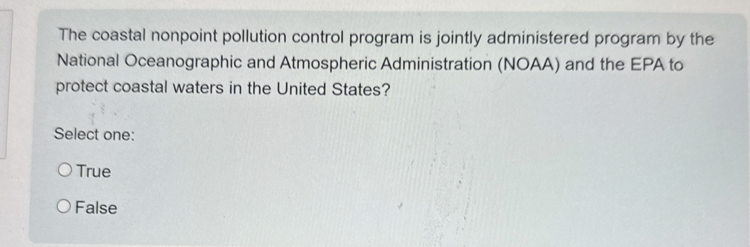 Solved The coastal nonpoint pollution control program is | Chegg.com