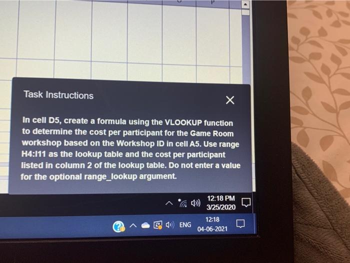 Solved Task Instructions In Cell D5 Create A Formula Chegg