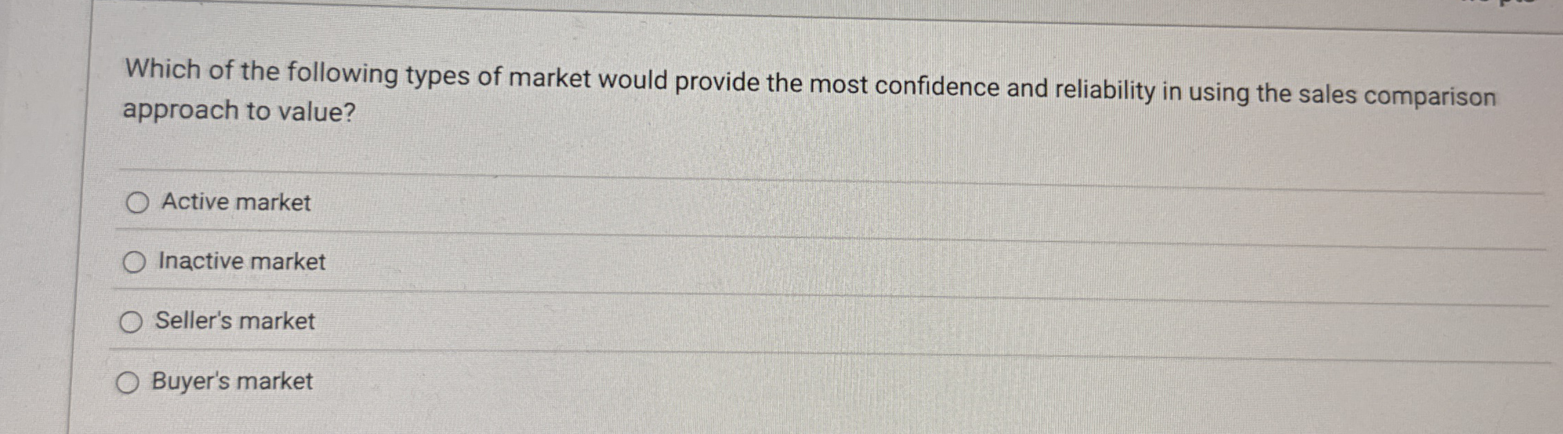Solved Which of the following types of market would provide | Chegg.com