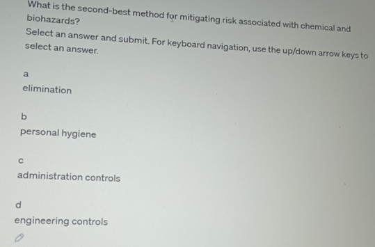 Solved What is the second-best method for mitigating risk | Chegg.com