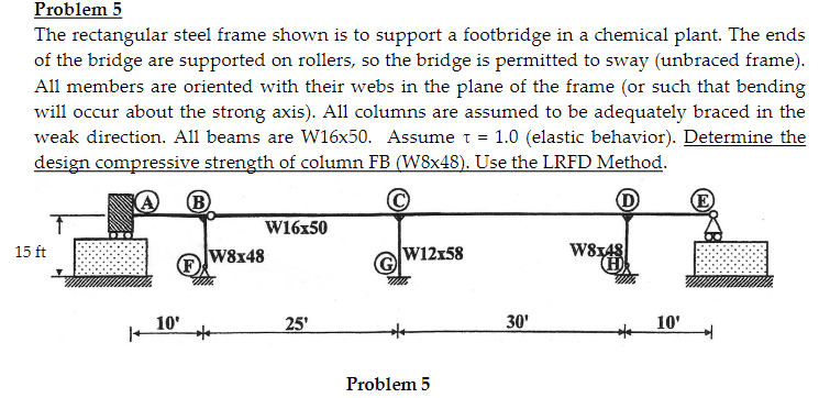 Solved Problem 5The rectangular steel frame shown is to | Chegg.com