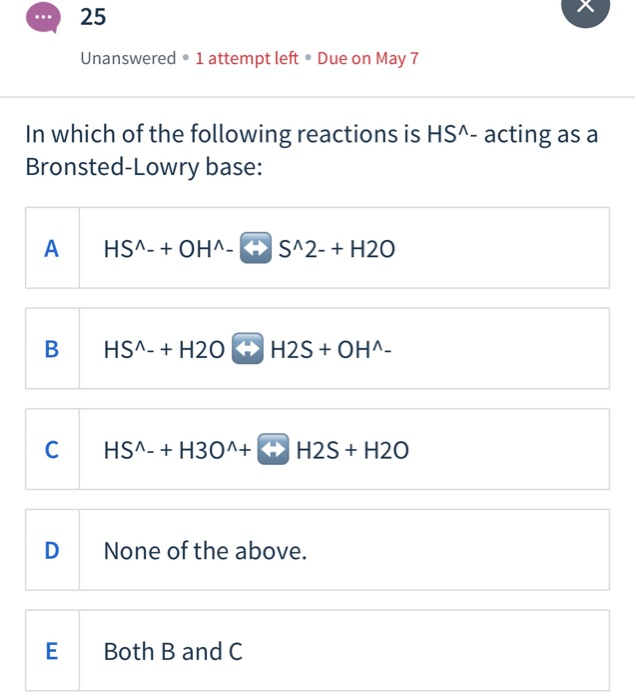 Solved 25 Unanswered •1 attempt left. Due on May 7 In which | Chegg.com