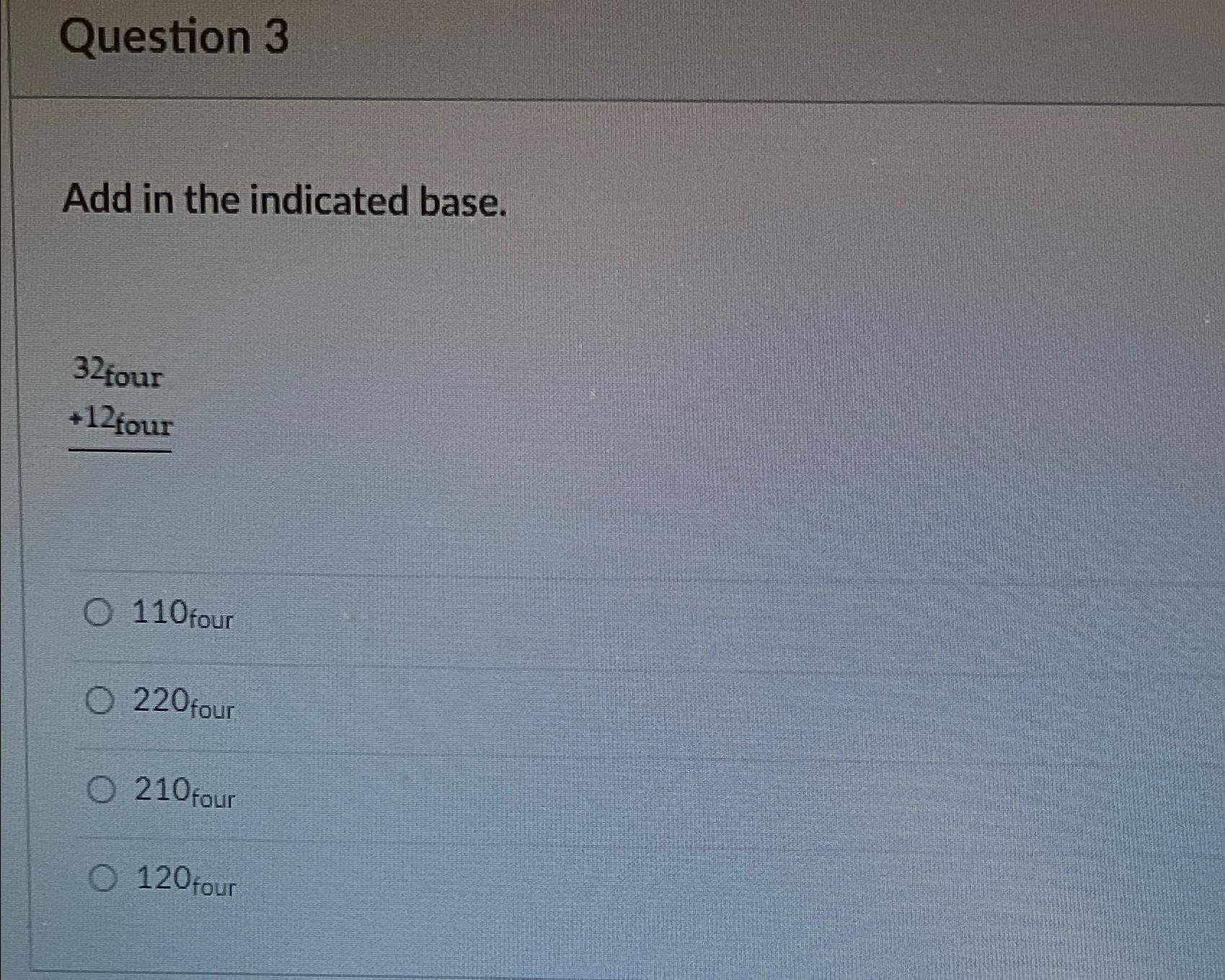 Solved Question 3Add in the indicated | Chegg.com