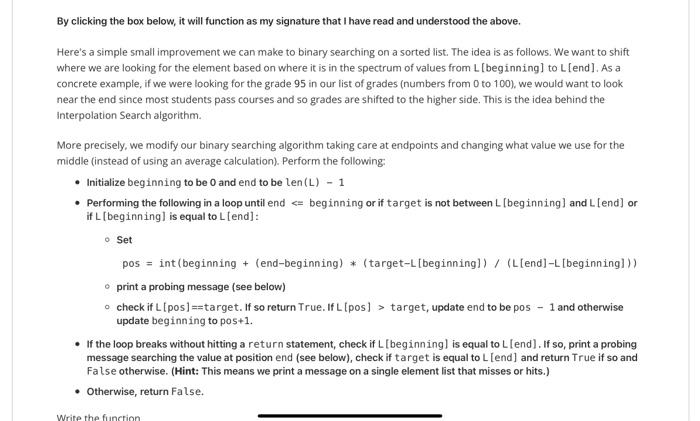 Solved By clicking the box below, it will function as my | Chegg.com