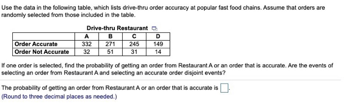 Solved A: The probability of getting an order from | Chegg.com