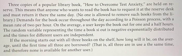 Solved Three copies of a popular library book, "How to | Chegg.com