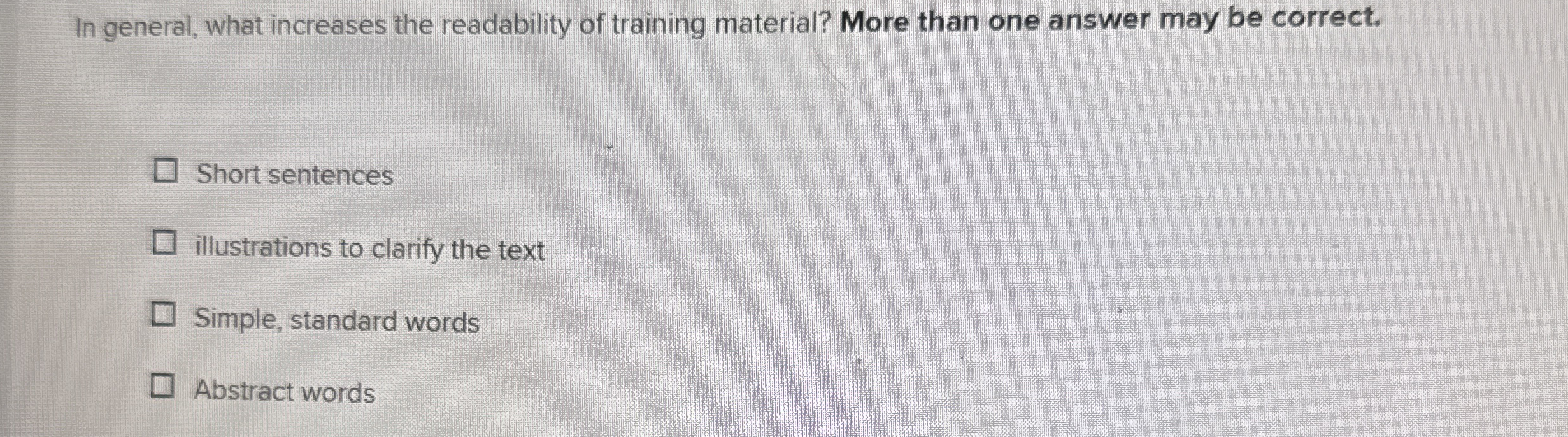 Solved In general, what increases the readability of | Chegg.com