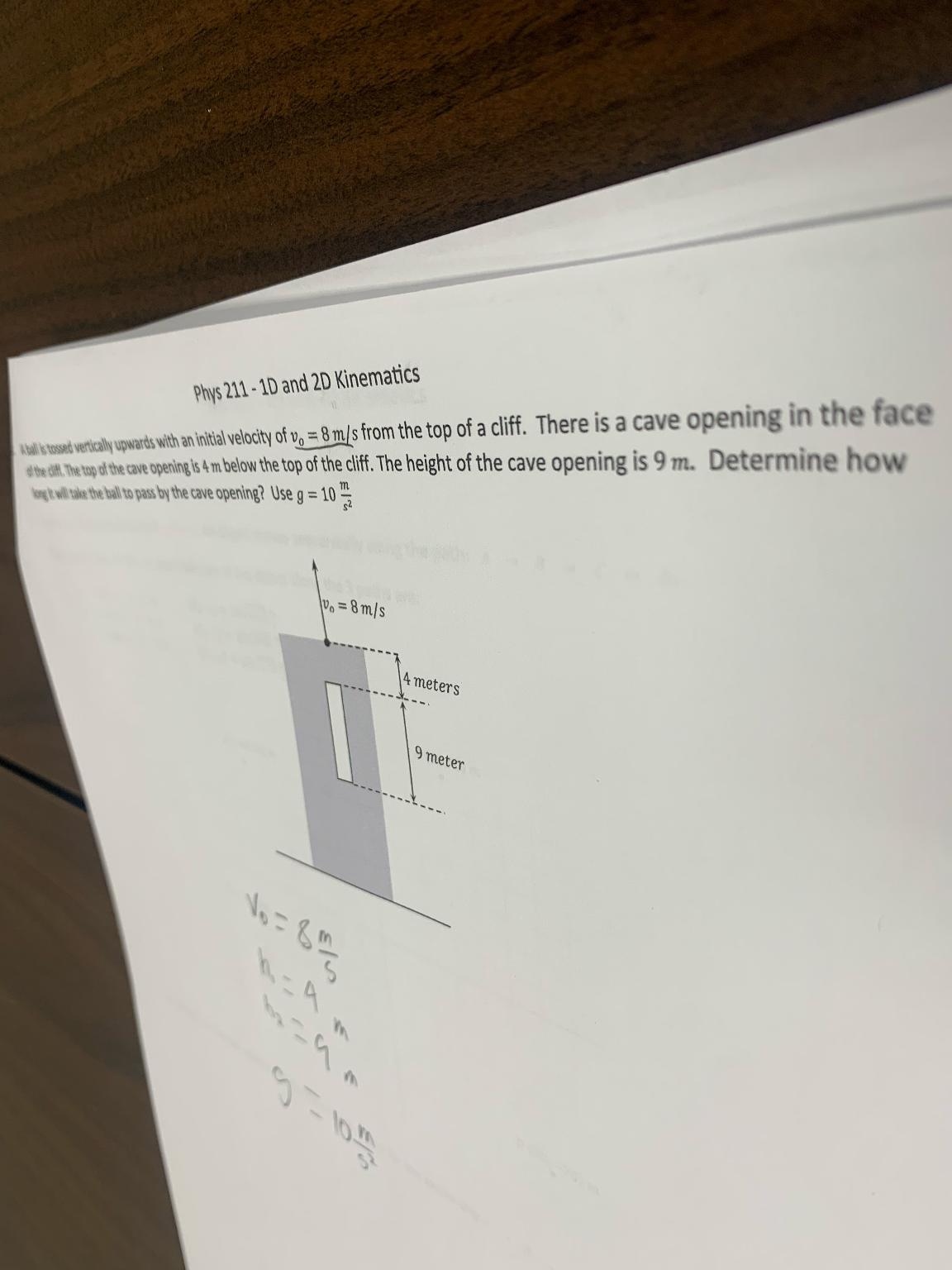 Solved Phys 211A ball is tossed vertally upwards with an | Chegg.com