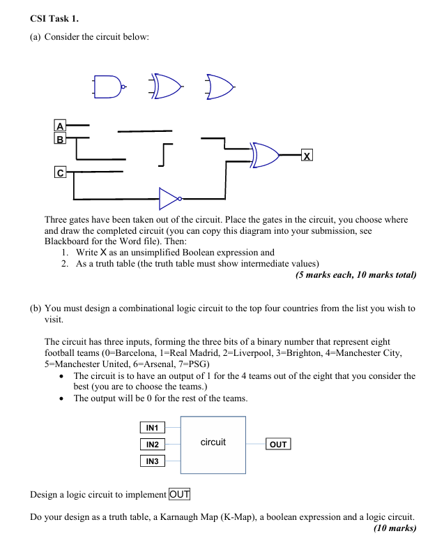 Solved CSI Task 1.(a) ﻿Consider the circuit below:Three | Chegg.com