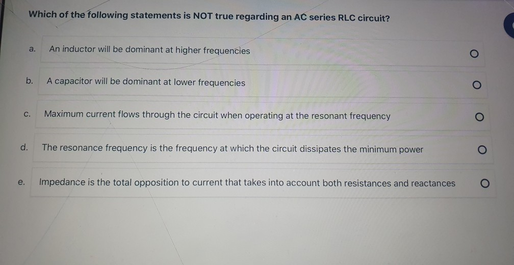 Solved A RLC series AC circuit contains a 50 resistor, an | Chegg.com