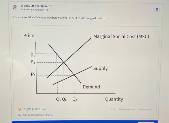 Solved Socially Efficient Quantity Homework - Unanswered | Chegg.com