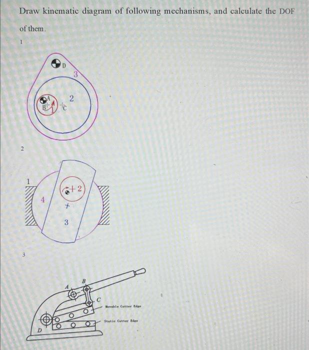 Solved Draw kinematic diagram of following mechanisms, and | Chegg.com