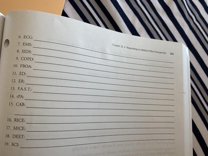 Solved CHAPTER REVIEW Assignment 33-3: Abbreviation Review | Chegg.com