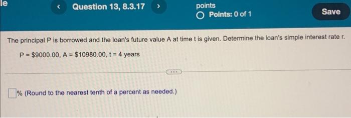 Solved The principal P is borrowed and the loan's future | Chegg.com