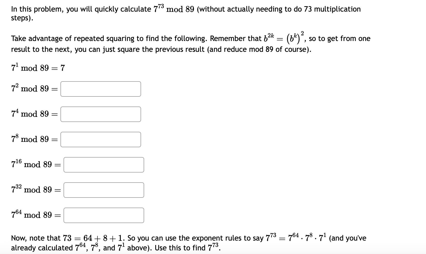 Solved In this problem, you will quickly calculate | Chegg.com